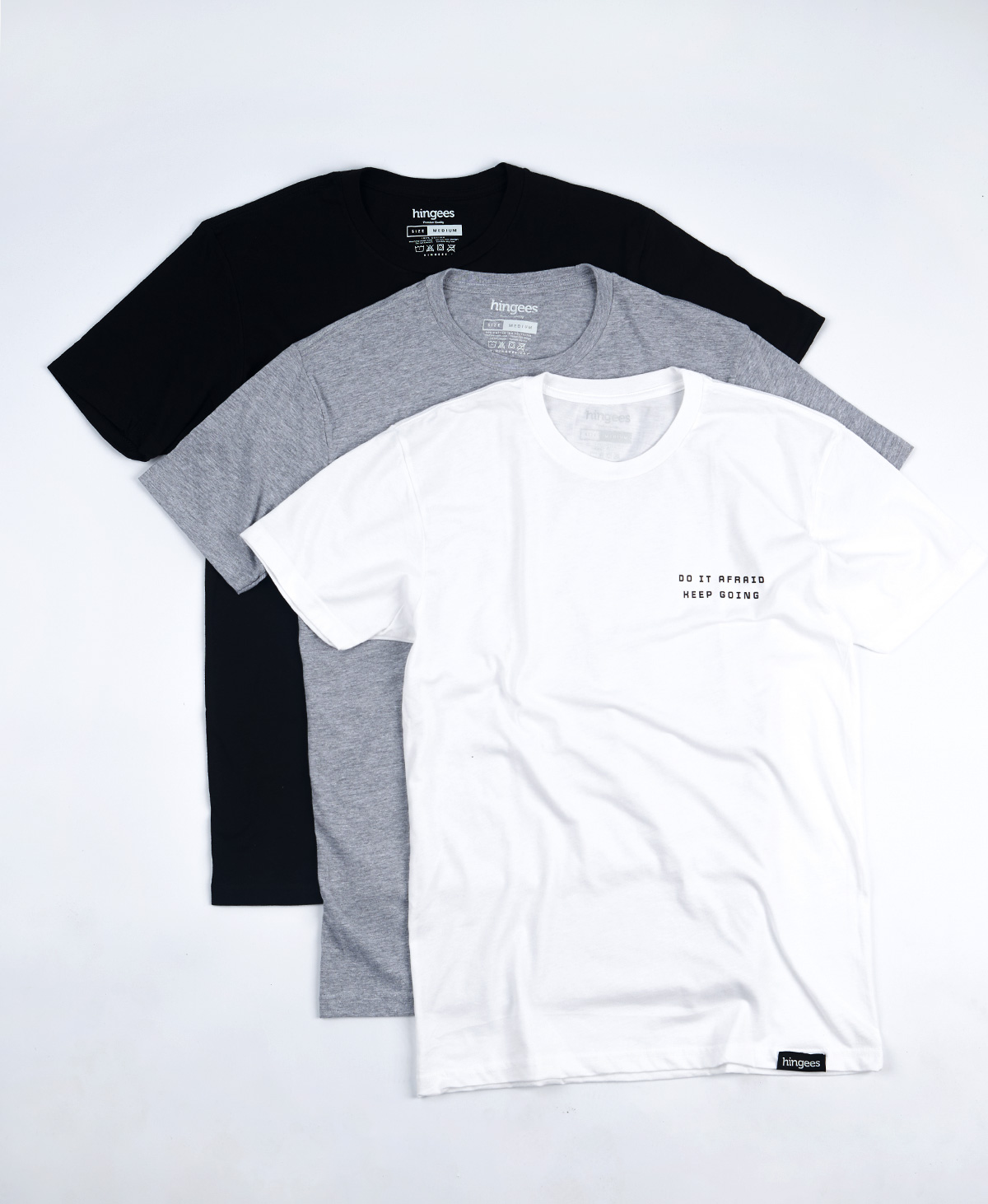Do It Afraid T-Shirt 3-Pack (Monochrome) | Hingees